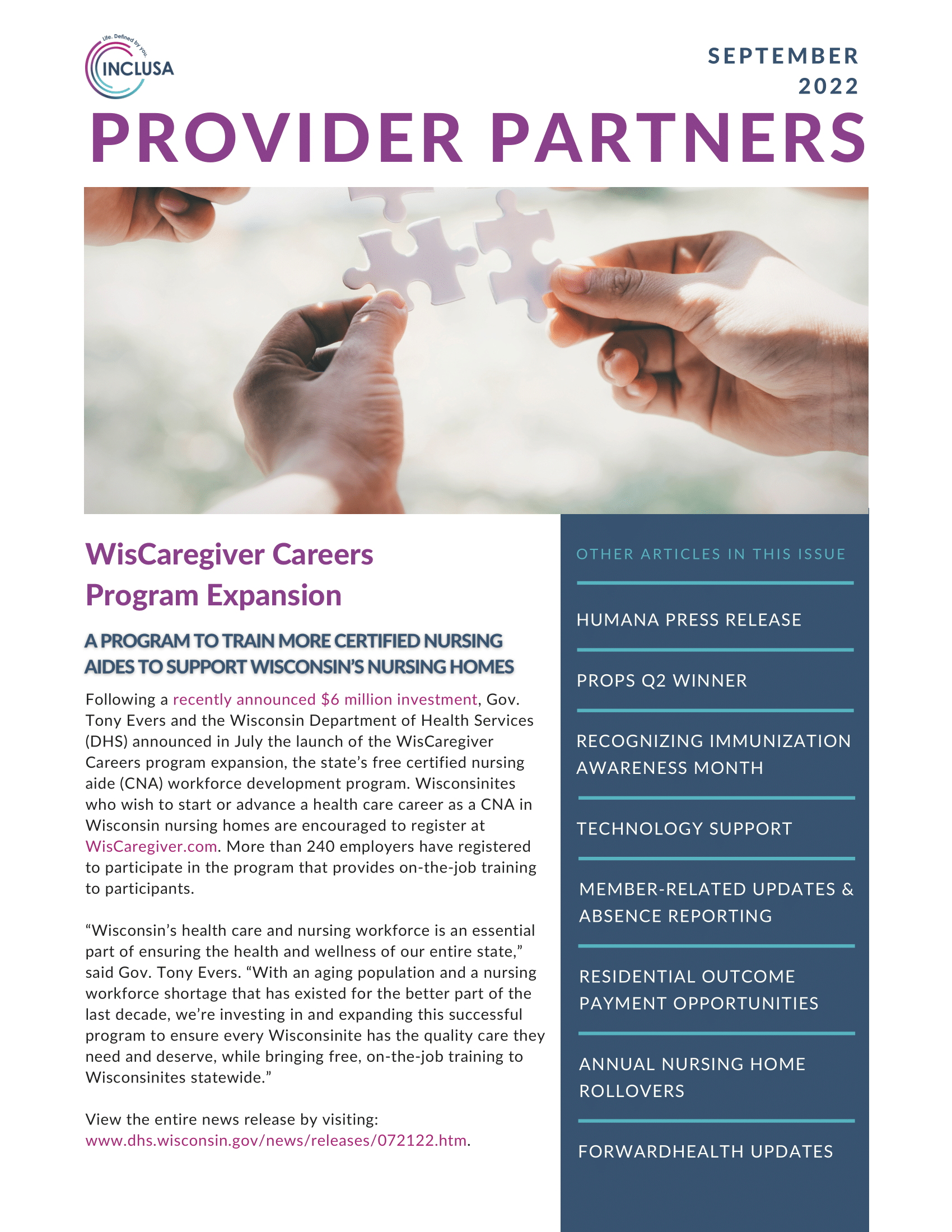2022-09-Provider-Partners-Newsletter-Thumbnail – Inclusa – Managed Care ...