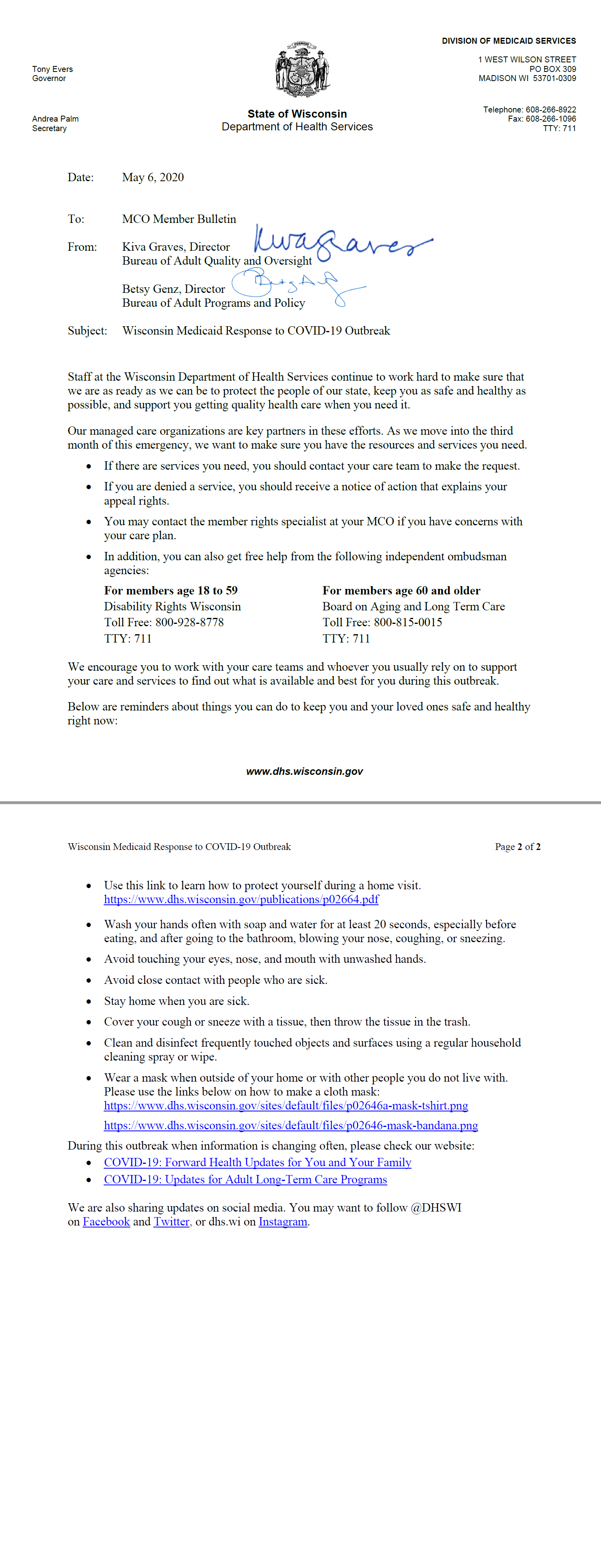 Member Bulletin – Inclusa – Managed Care Organization – Family Care ...